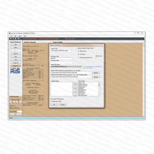 RJS VCIR Report Software Kit for RJS Bar Code Verifiers (USB) - Auto ID ...